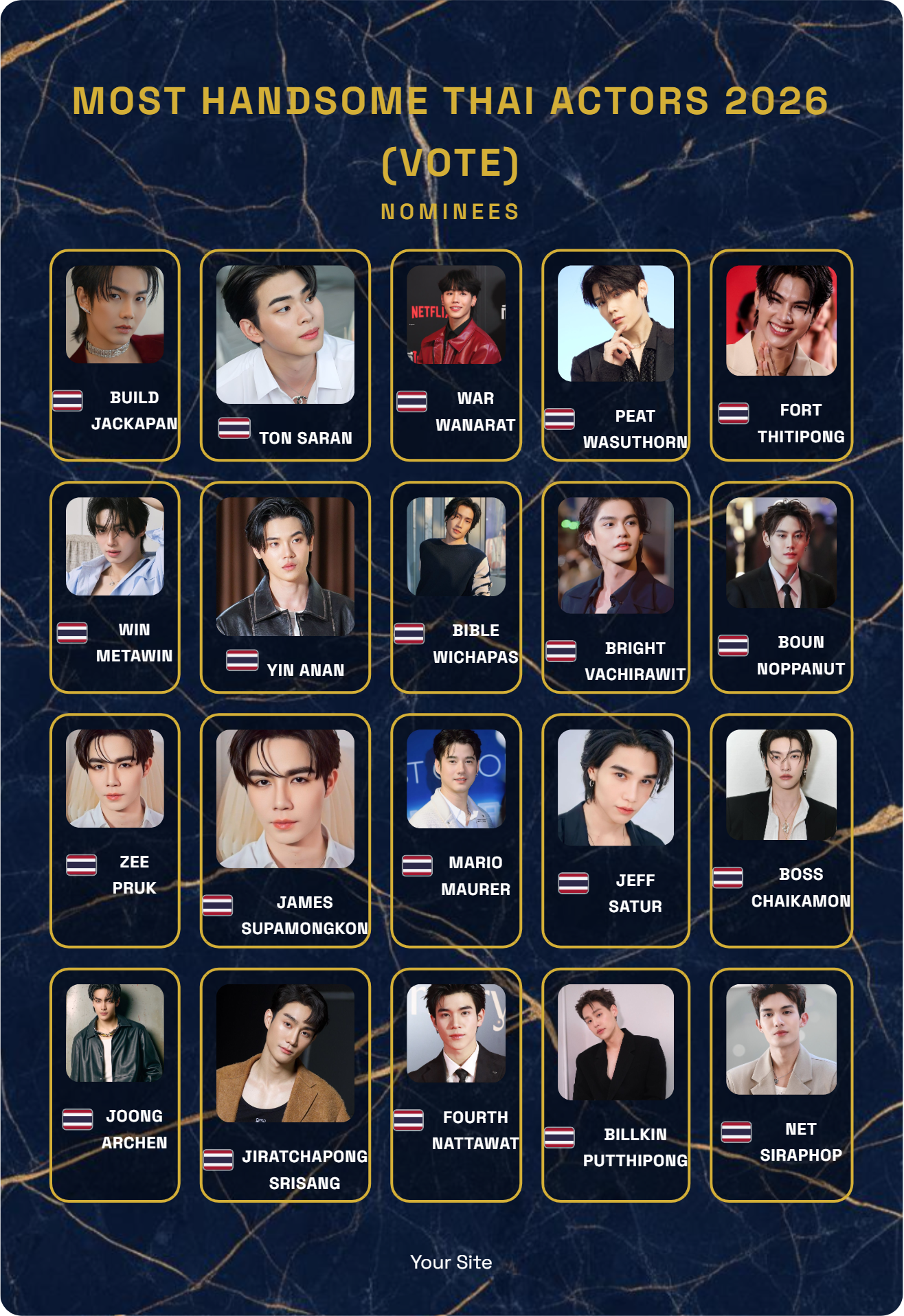 Most Handsome Thai Actors 2026 (VOTE) | Netizens Choice