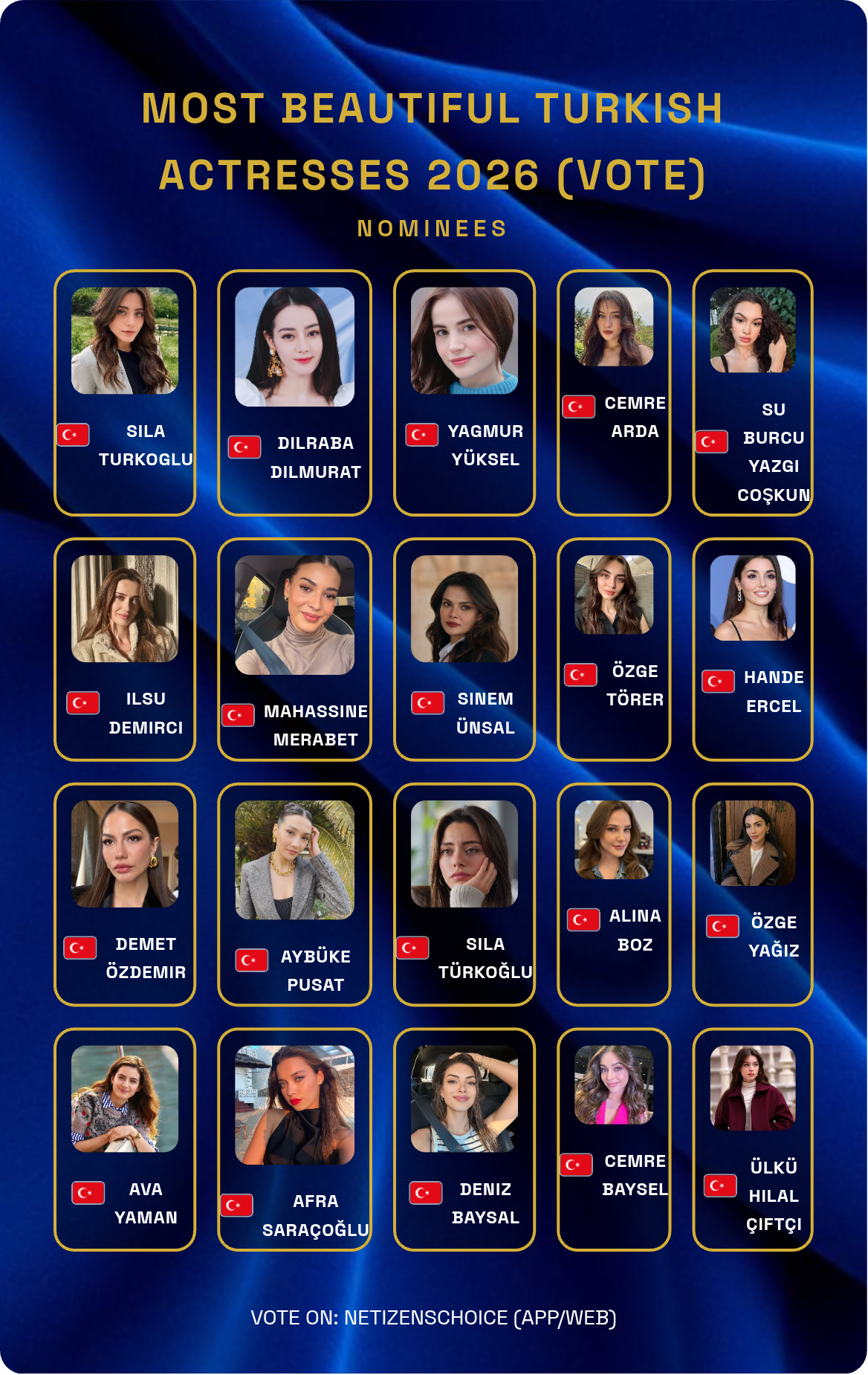 MOST BEAUTIFUL TURKISH ACTRESSES 2026 VOTE | Netizens Choice