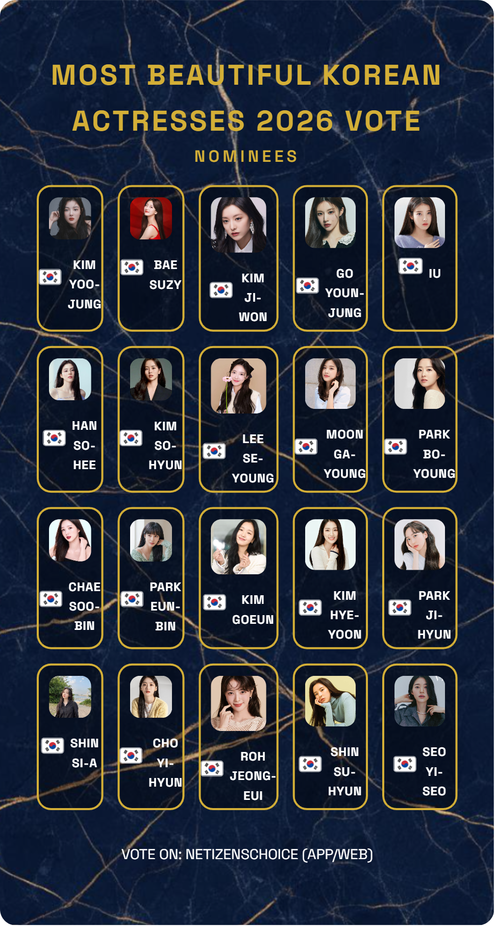MOST BEAUTIFUL KOREAN ACTRESSES 2026 VOTE | Netizens Choice
